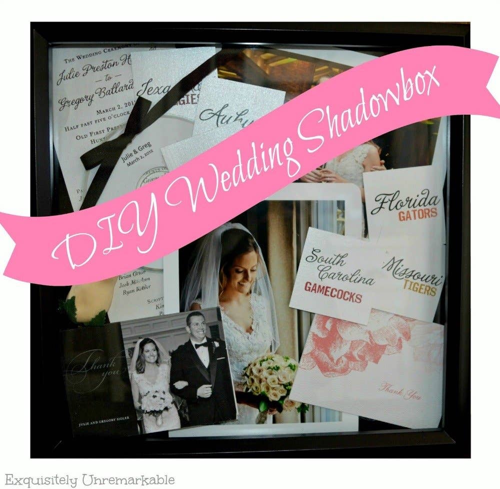 How to make a wedding dress shadow box | Honestweddingadvice.com