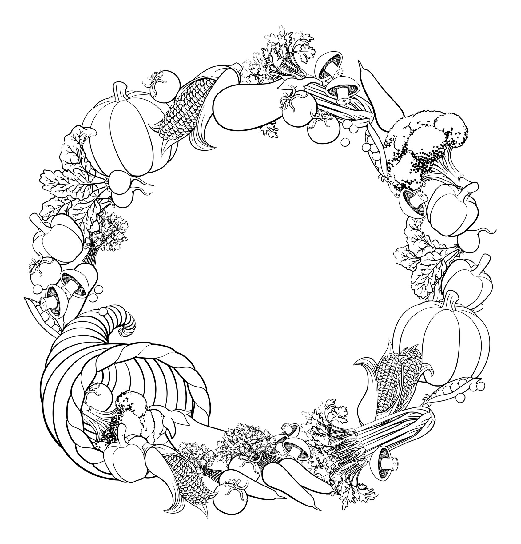 christmas and thanksgiving coloring pages