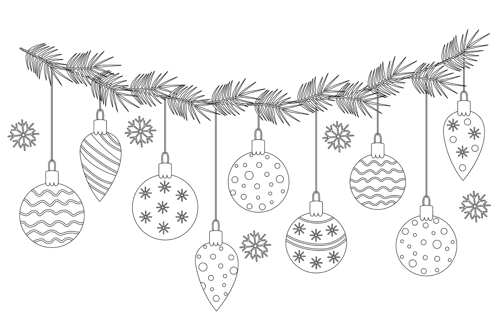 coloring pages of christmas balls
