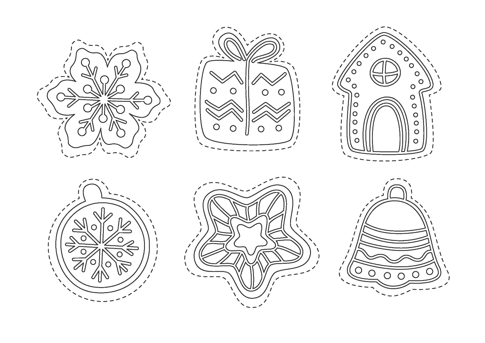 christmas blackline coloring pages