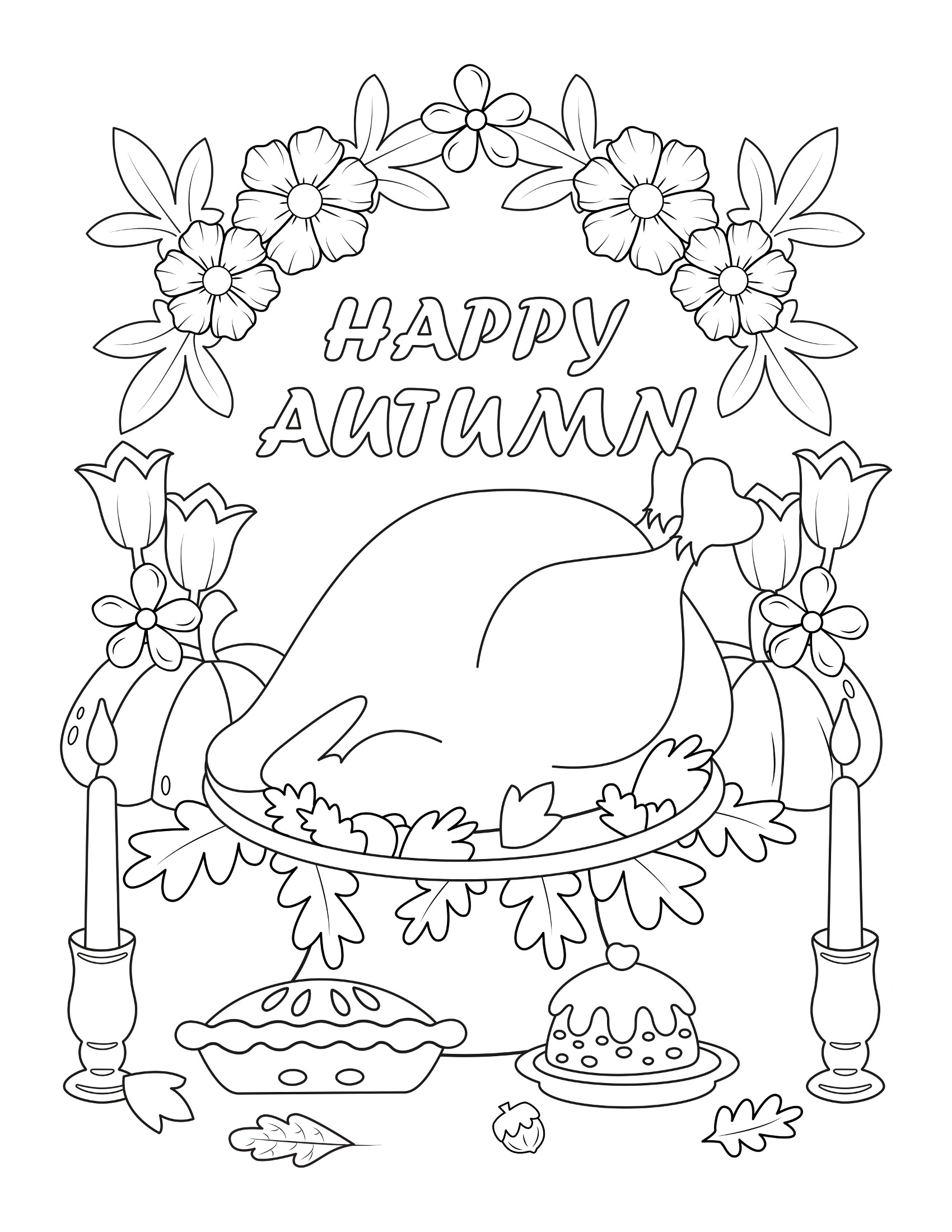 free printable happy thanksgiving coloring pages