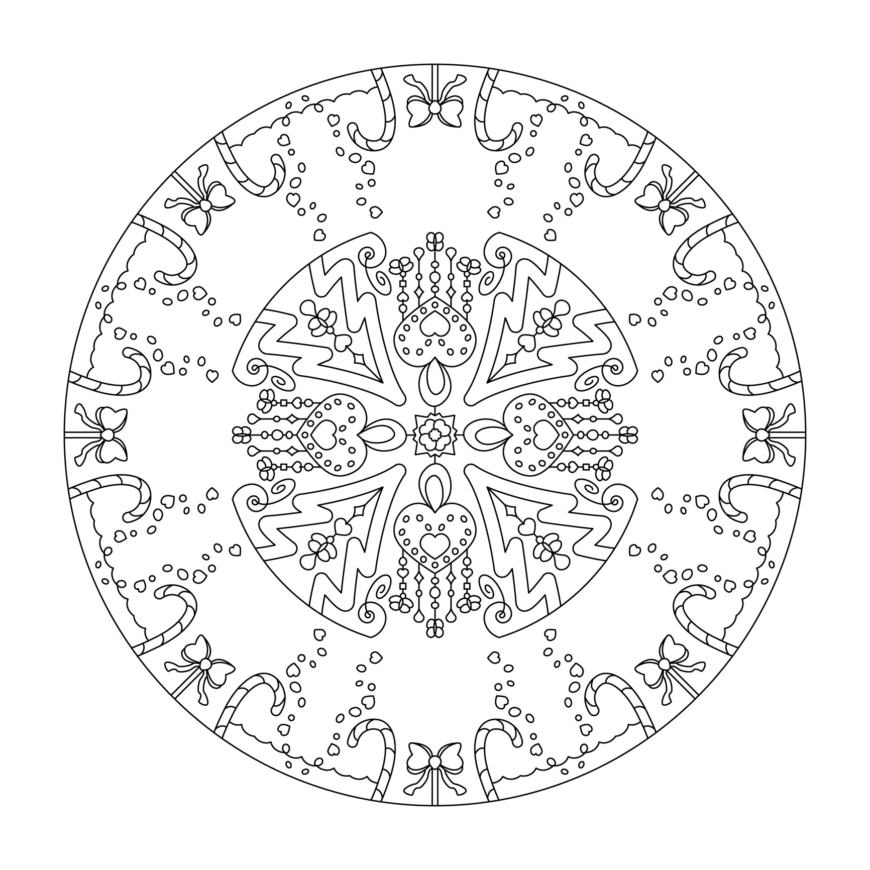 christmas floral design coloring pages