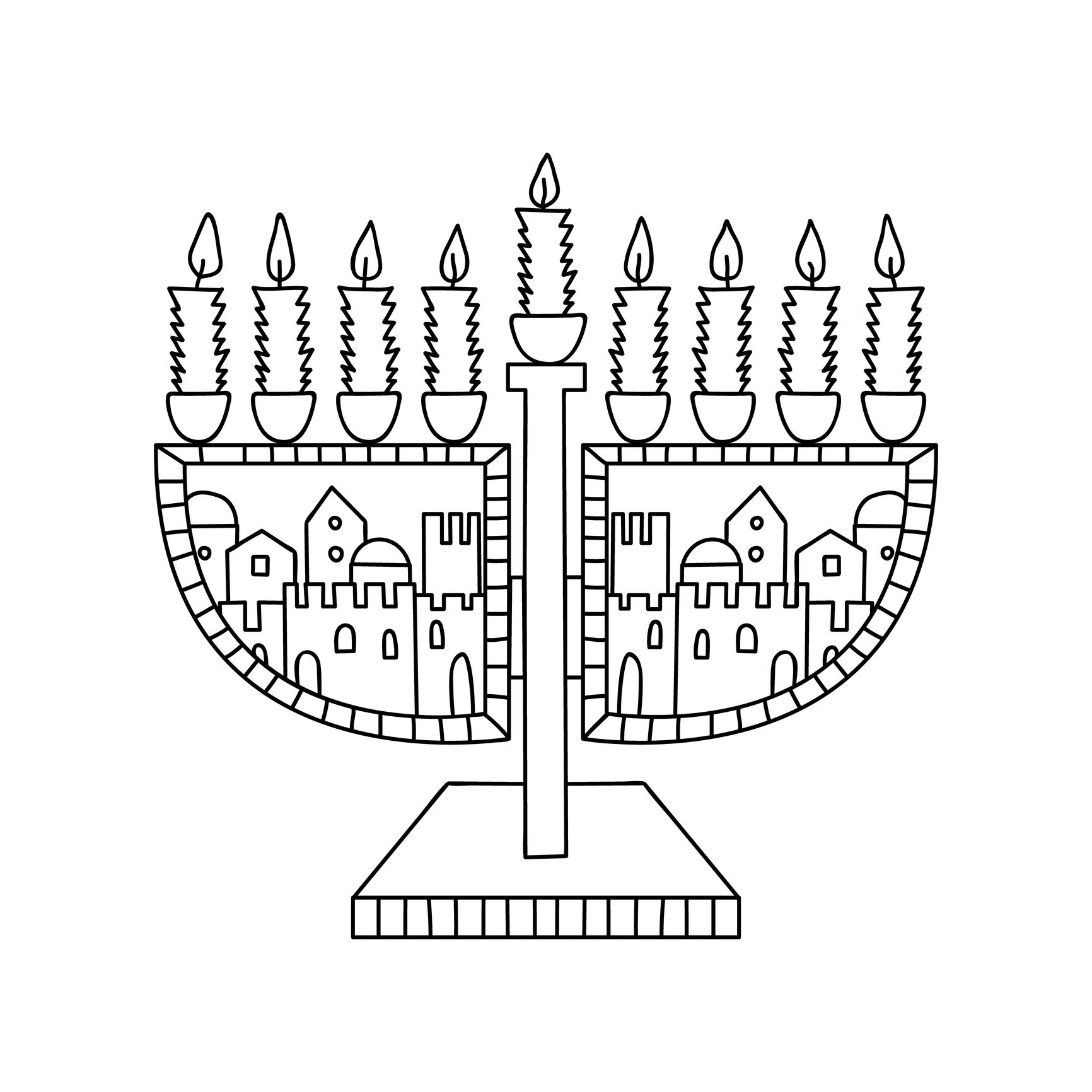 menora coloring pages
