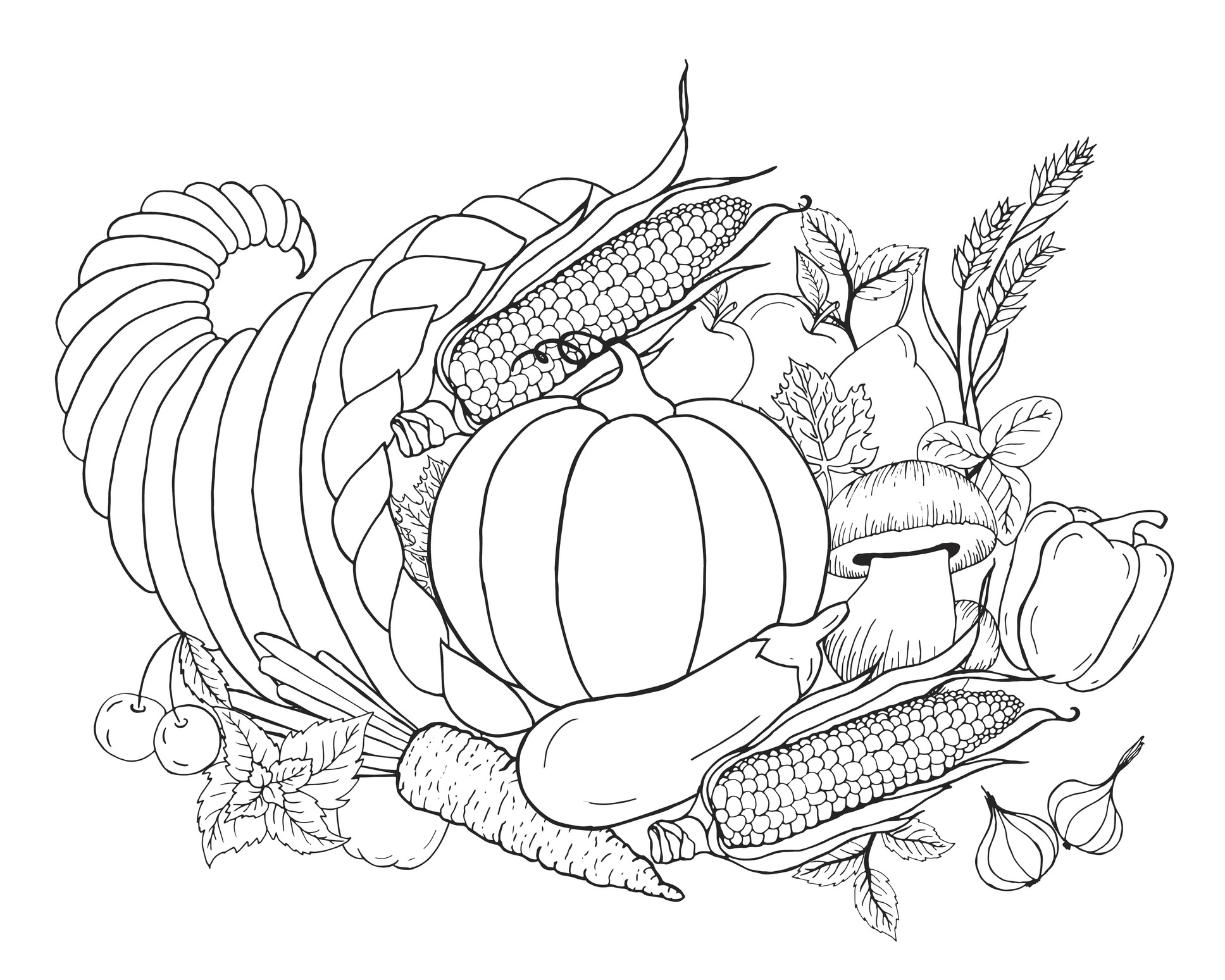 cornopia coloring pages