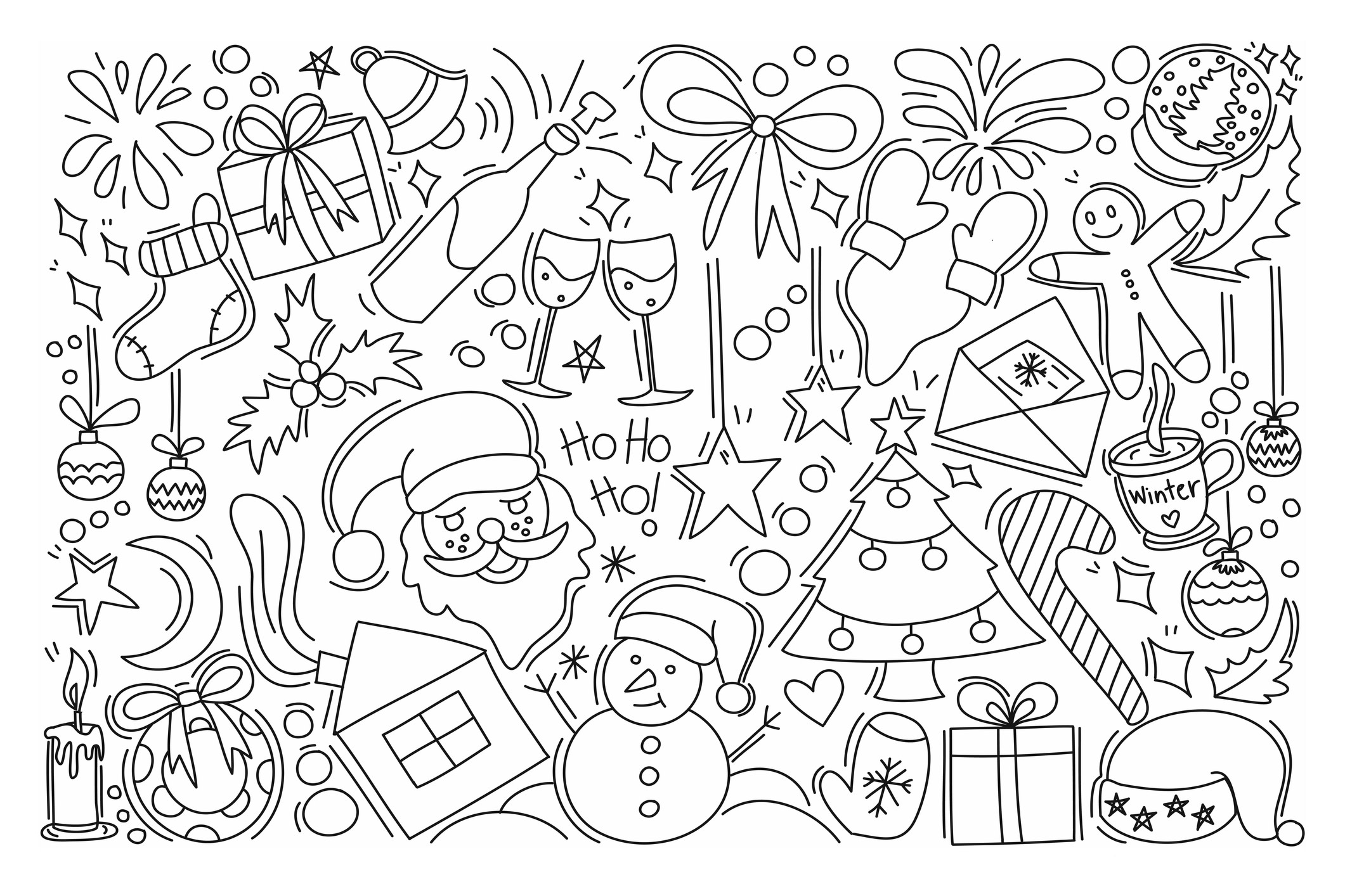 new year's coloring pages