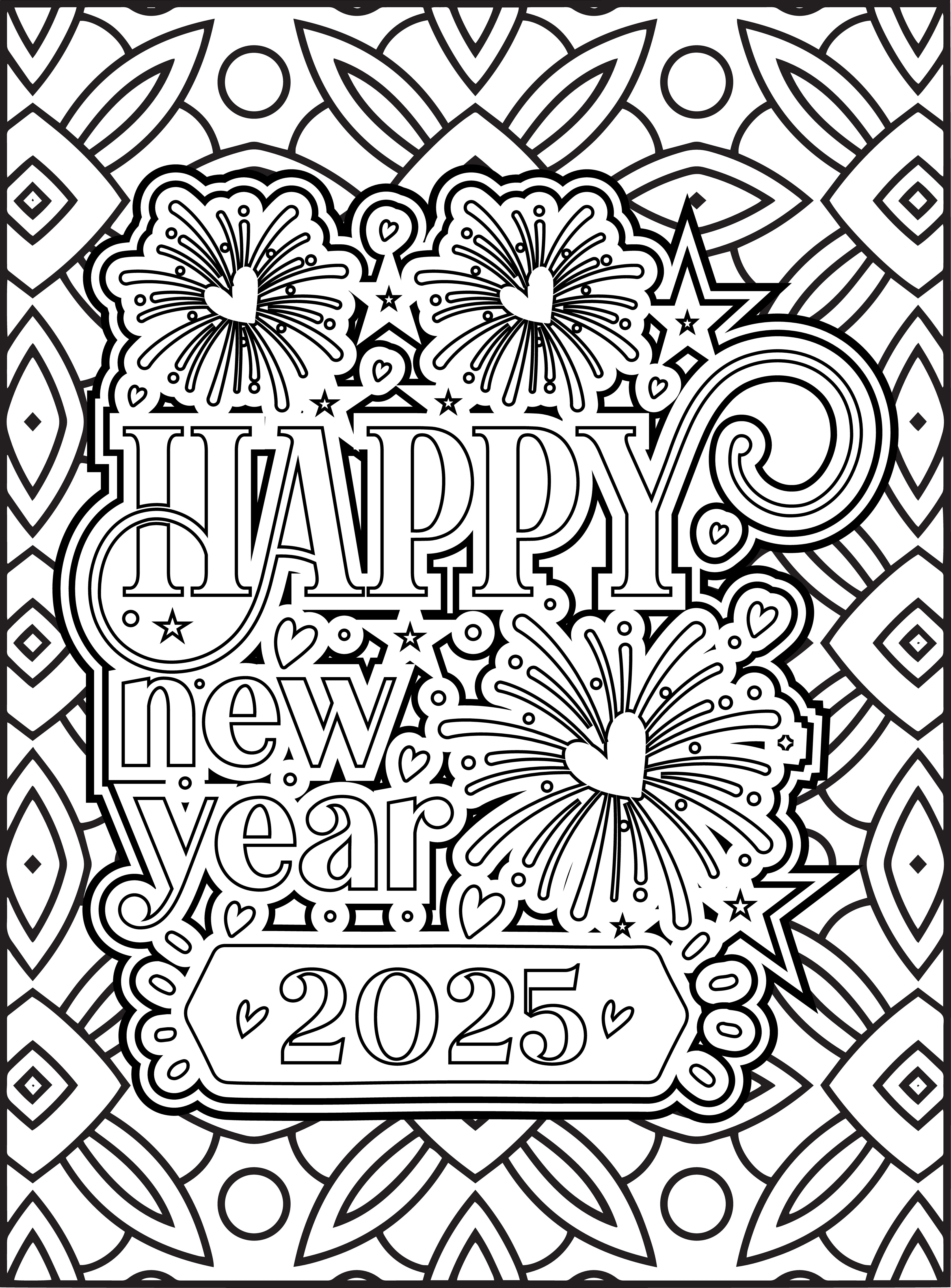 new year eve coloring pages