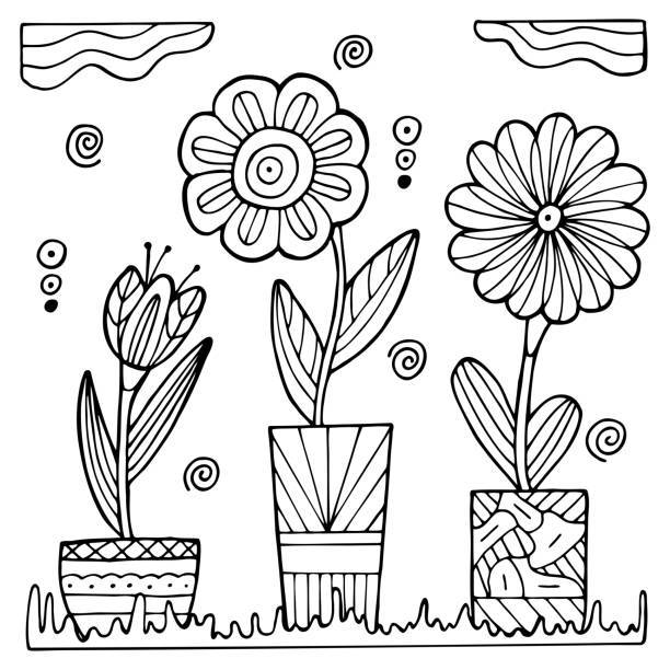 pretty flower coloring pages