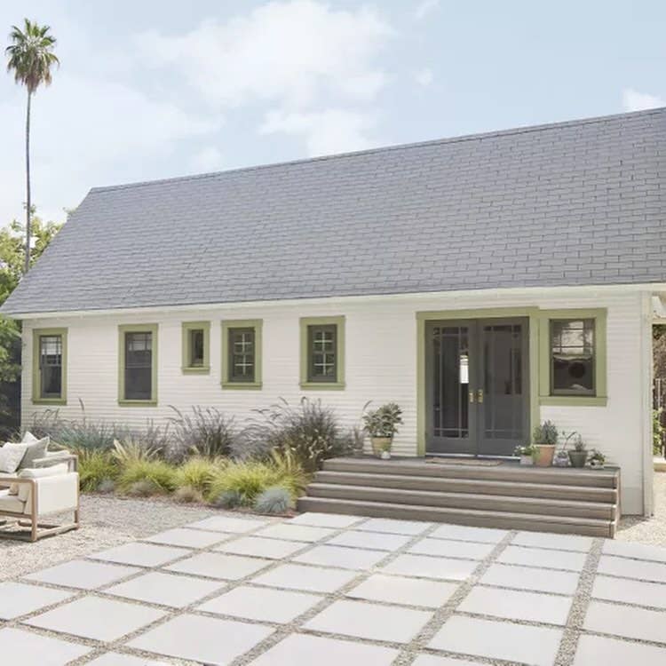 White House with Sage Green Trim: Timeless Elegance in Home Design