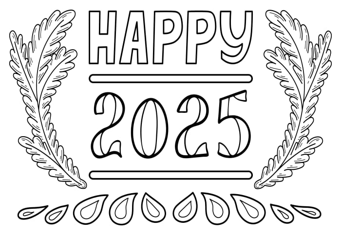 25 New Year's Coloring Pages for 2025 - Parade Home & Garden