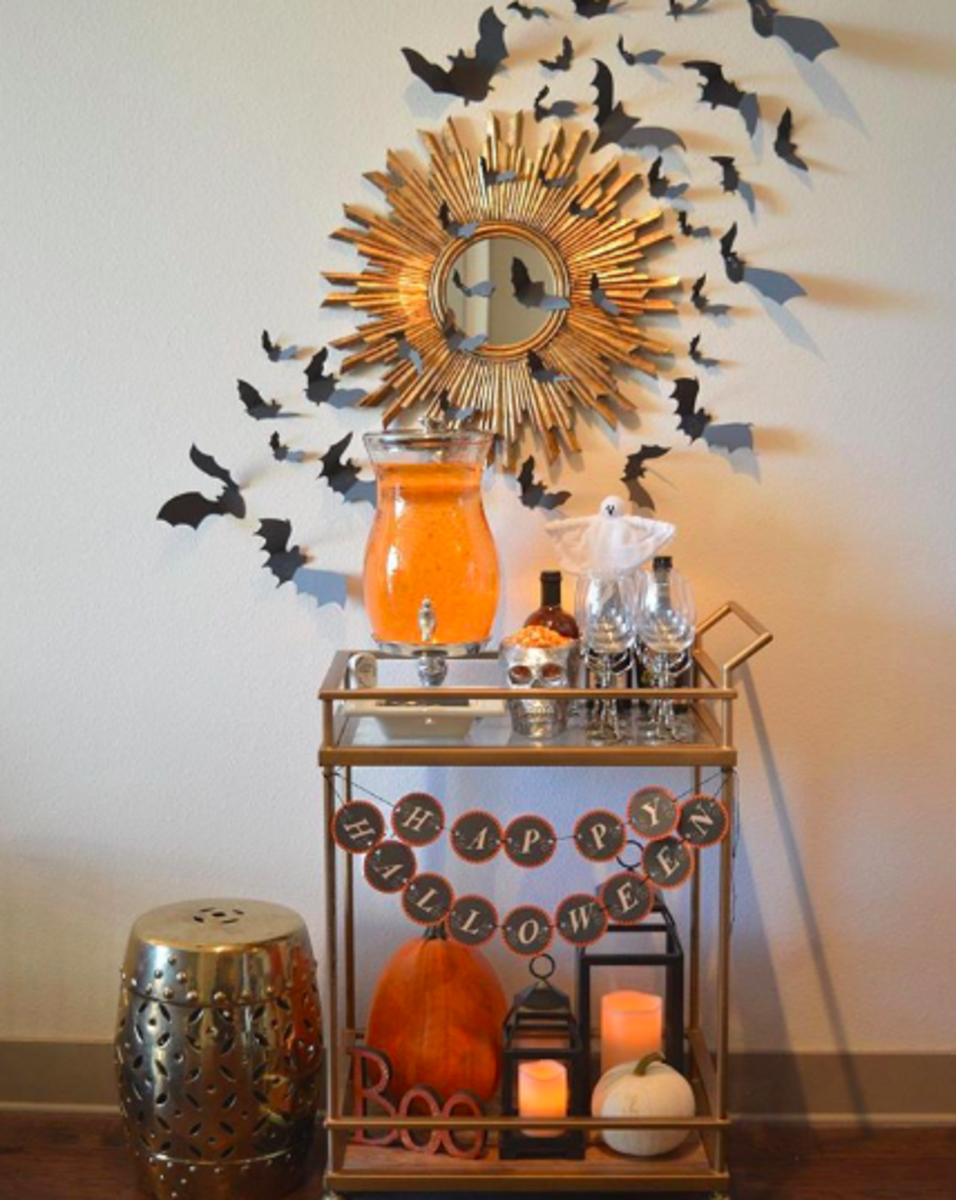 32 Halloween Bar Cart Decoration Ideas 2024 - Parade Home & Garden