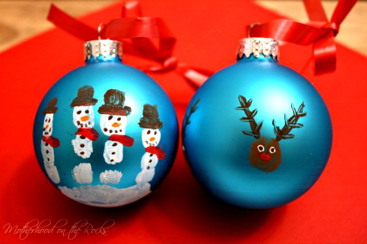 Fingerprint Snowmen Ornaments - Parade Home & Garden