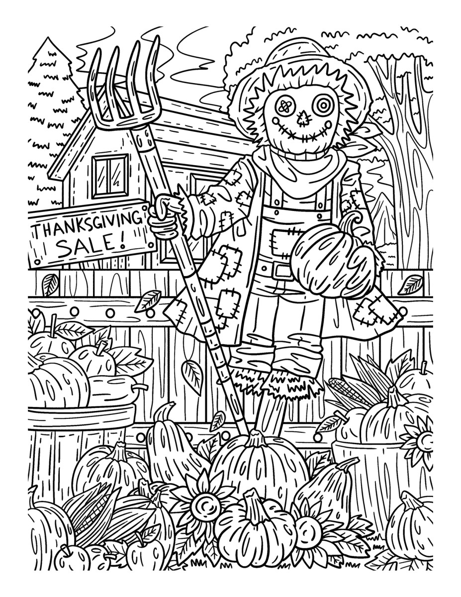 30 Thanksgiving Coloring Pages—Free Printables Kids and Adults Will ...
