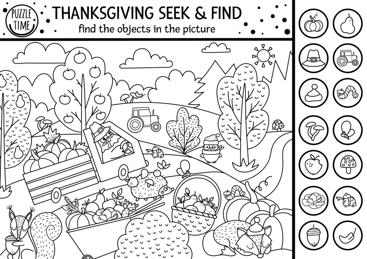 30 Thanksgiving Coloring Pages—Free Printables Kids and Adults Will ...