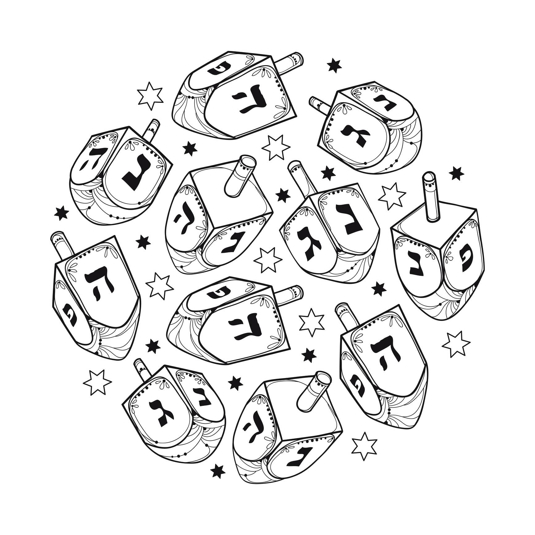 30 Free Hanukkah Coloring Pages for the Whole Family - Parade Home & Garden