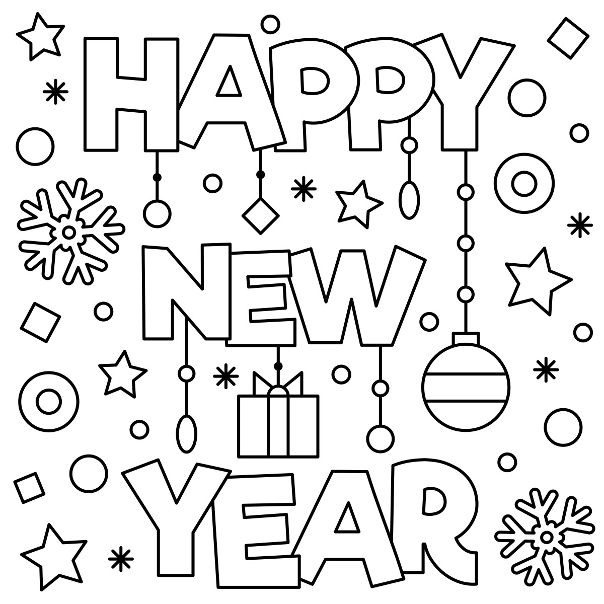 25 New Year's Coloring Pages for 2025 - Parade Home & Garden