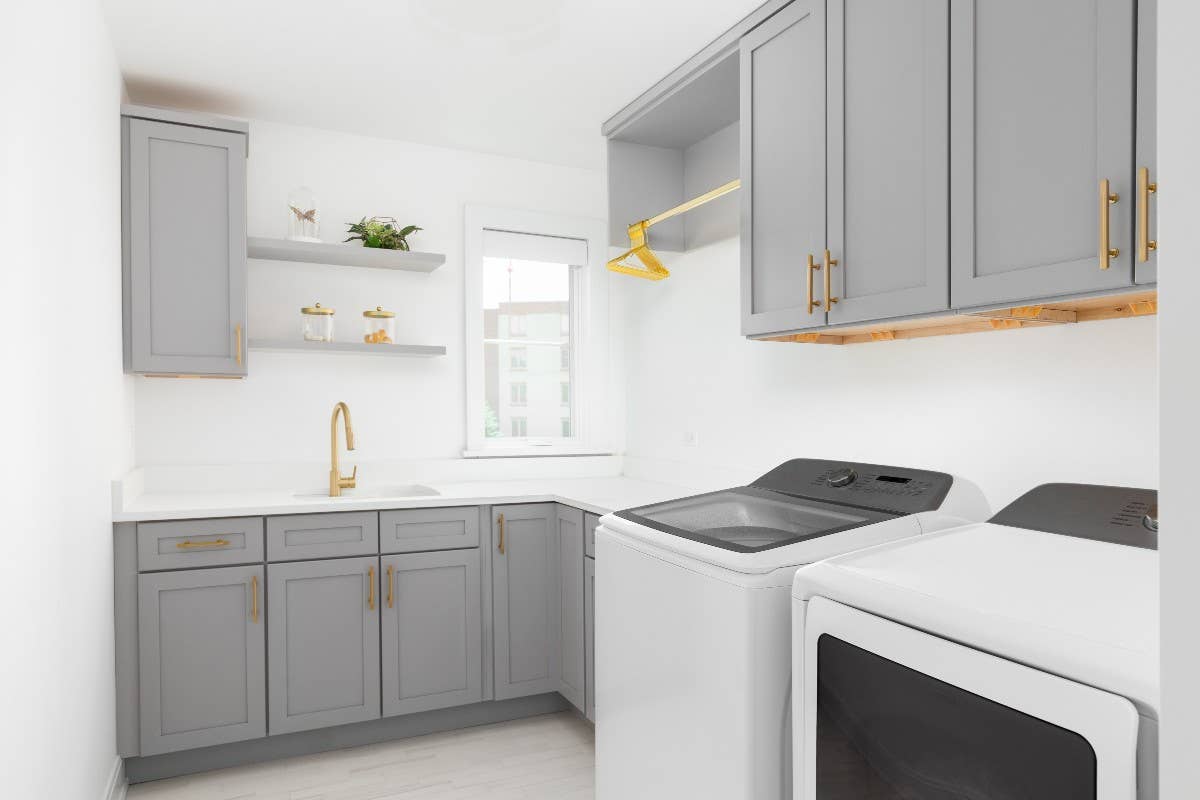 Before & After: A Laundry Room Gets a 'Stunning' DIY Makeover for $500 ...