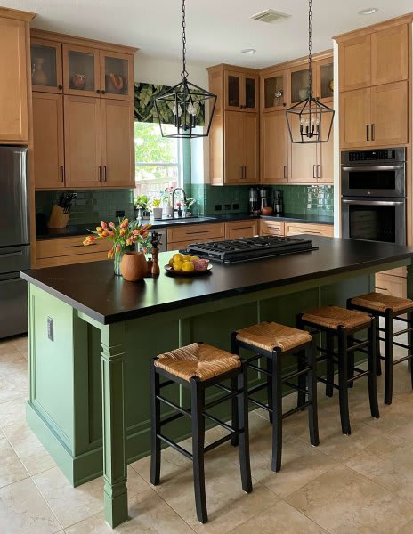 37 Green Kitchen Cabinet Ideas - Parade Home & Garden