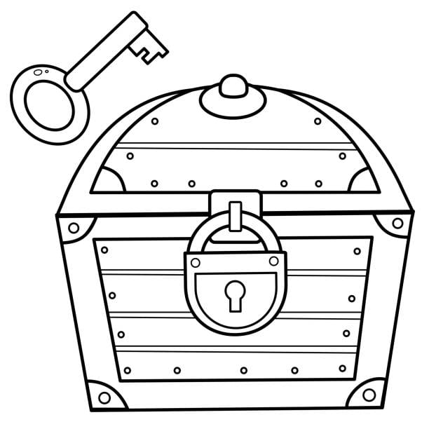 treasure chest coloring pages to print