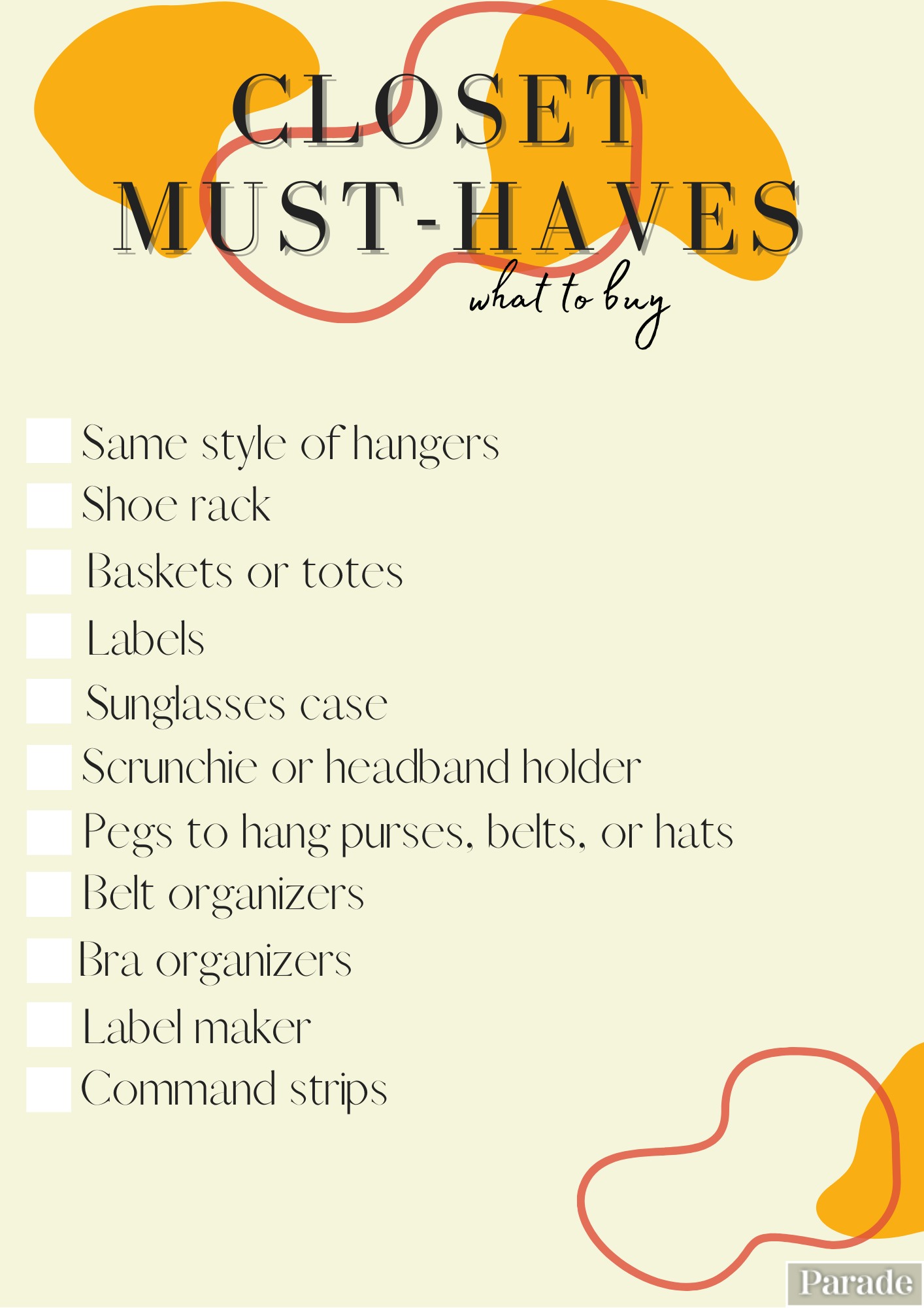 10 Printable Closet Cleaning Guides—Closet Cleaning Tips - Parade Home ...