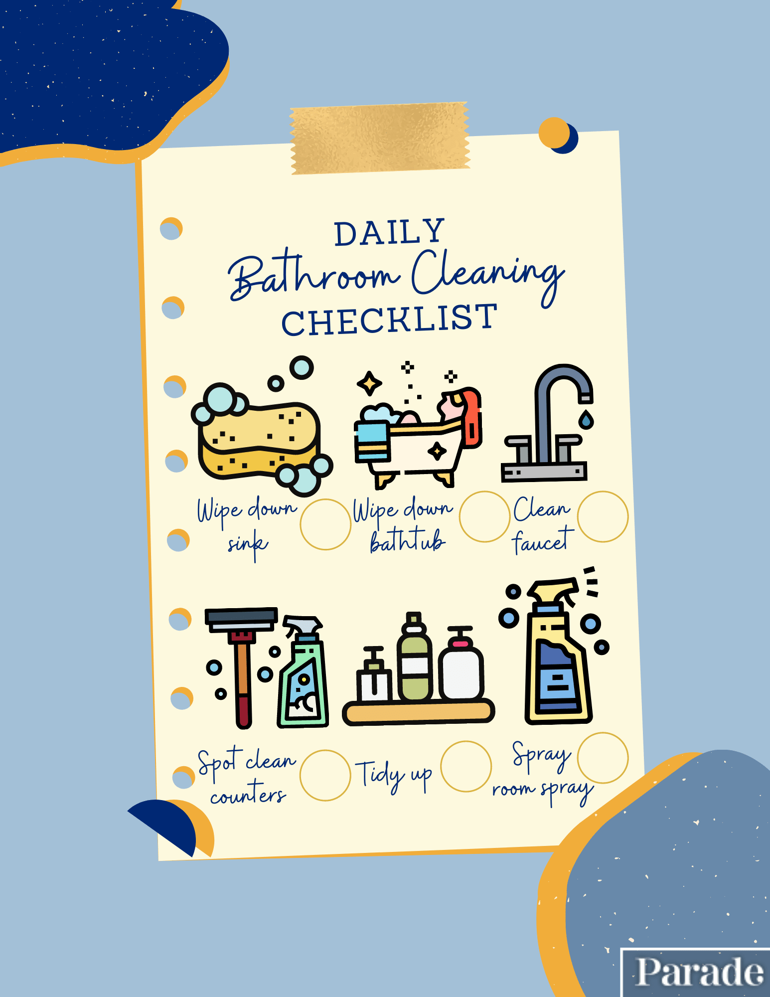 Bathroom Cleaning Checklist: 10 Free, Printable Options - Parade Home ...