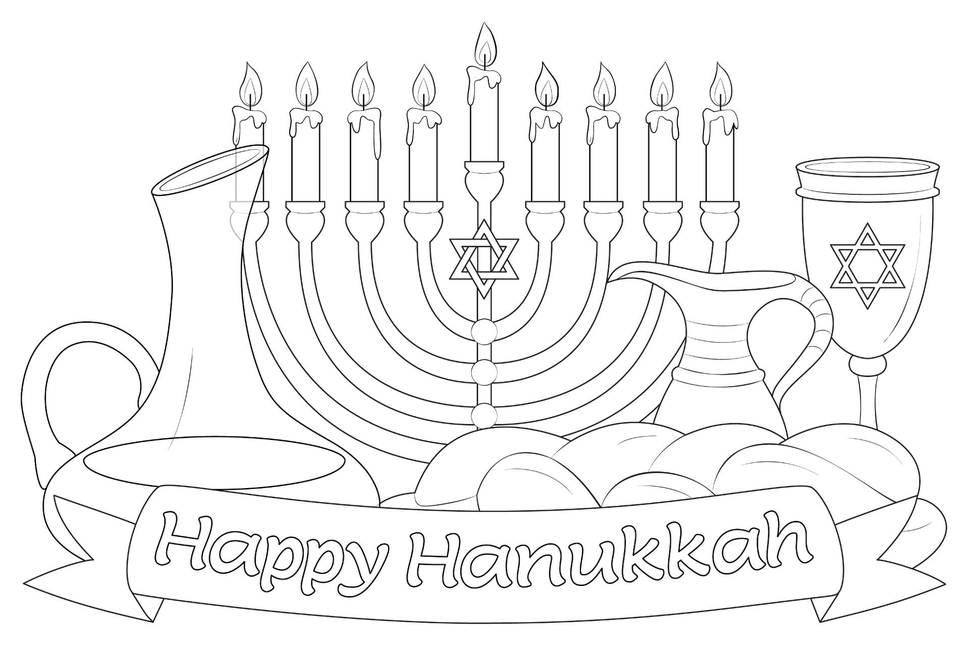 30 Free Hanukkah Coloring Pages for the Whole Family - Parade Home & Garden