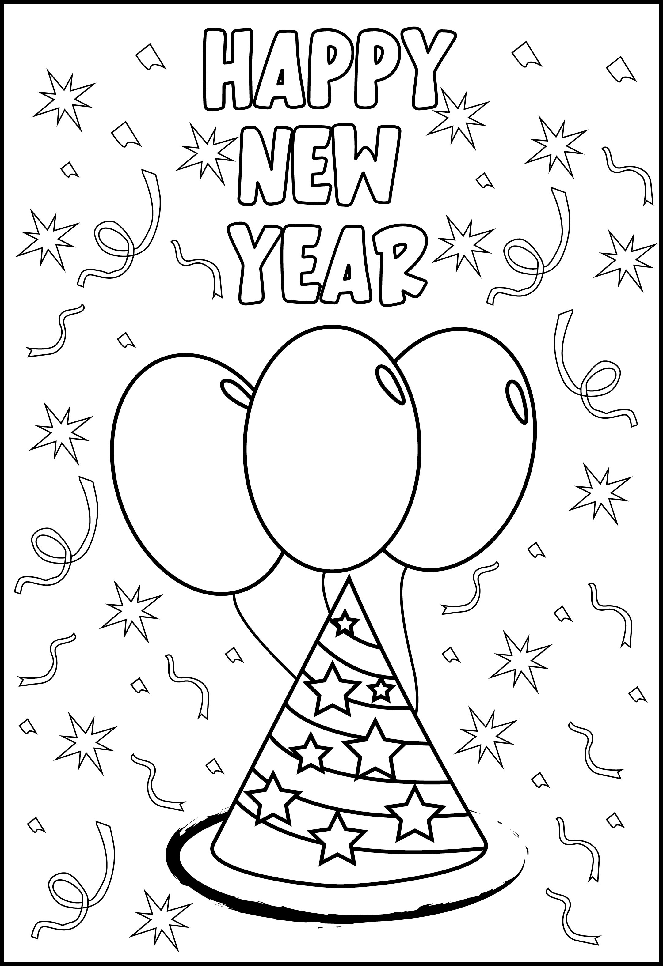 25 New Year's Coloring Pages for 2025 - Parade Home & Garden