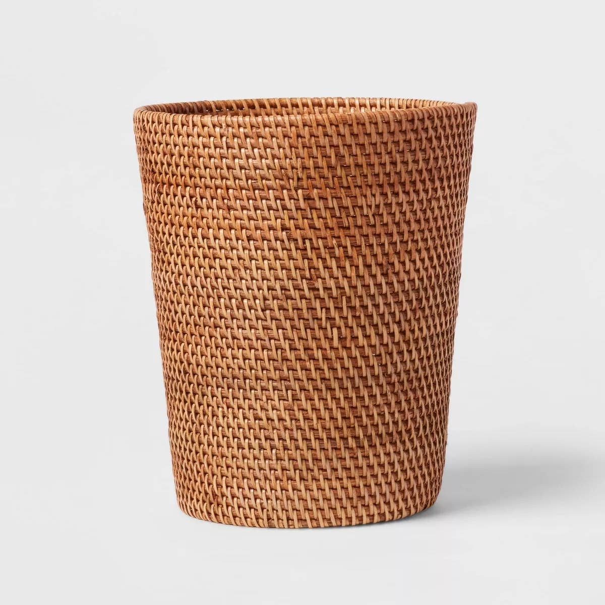 Target's Chic Rattan Wastebasket Is a Pottery Barn Lookalike - Parade ...